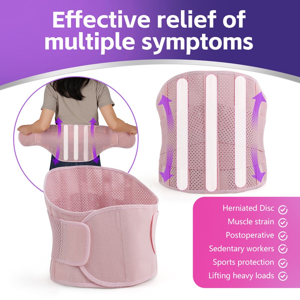 Adjustable Lower Back Brace Lumbar Support Waist Belt Men Women Pain ...