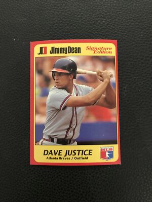 1991 JIMMY DEAN SIGNATURE EDITION DAVE JUSTICE #14 of 25 | eBay