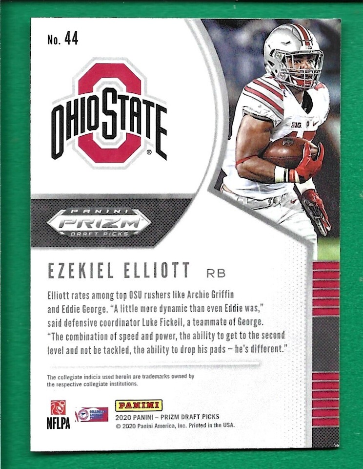Ezekiel Elliott 2020 Panini Prizm Draft Picks #44 | eBay