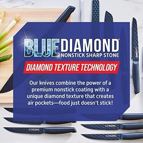 Blue Diamond Sharp Stone Nonstick Stainless .FREE SHIPPING!!!! BEST ...