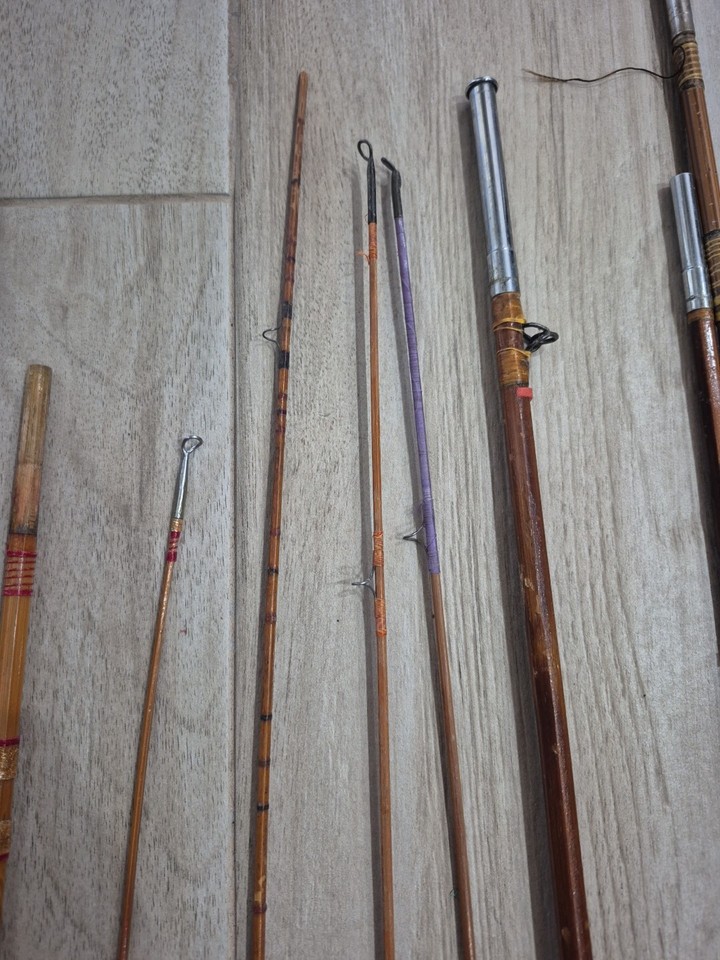 Lot Vintage Bamboo Fly Rods, Betts 34F, Fishing Fool, Golden Bamboo | eBay