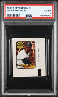 1969 - TOPPS DECAL - WILLIE McCOVEY - HOF - ROY - MVP - PSA 4 - VG-EX ...