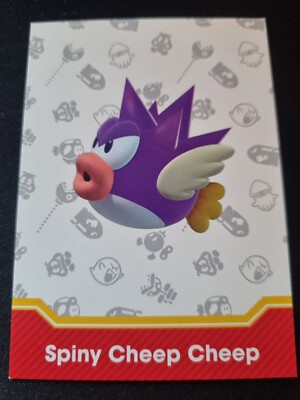Panini Super Mario Trading Cards - Enemy Card - Spiny Cheep Cheep # 87 ...