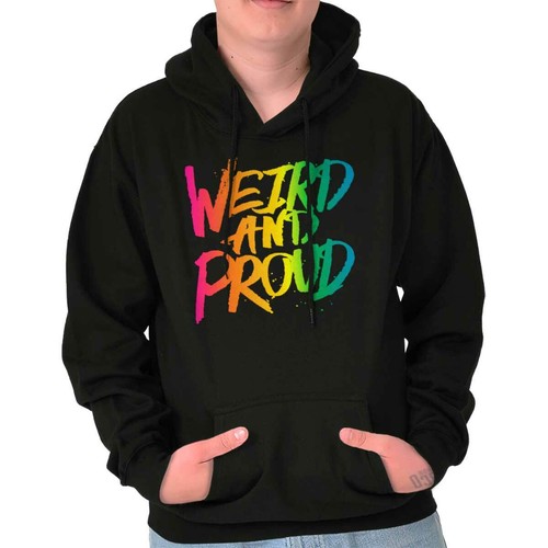 Cool LGBT Weird and Proud Gay Pride Rainbow Hoodie Hooded Sweatshirt ...