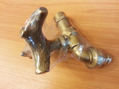 Brass Garden Tap Faucet BRANCH TREE Spigot Water Vintage Home Decor ...