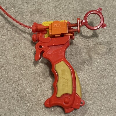 Beyblade Red Bey Support Shooter Grip Gun Launcher With Red Ripcord | eBay