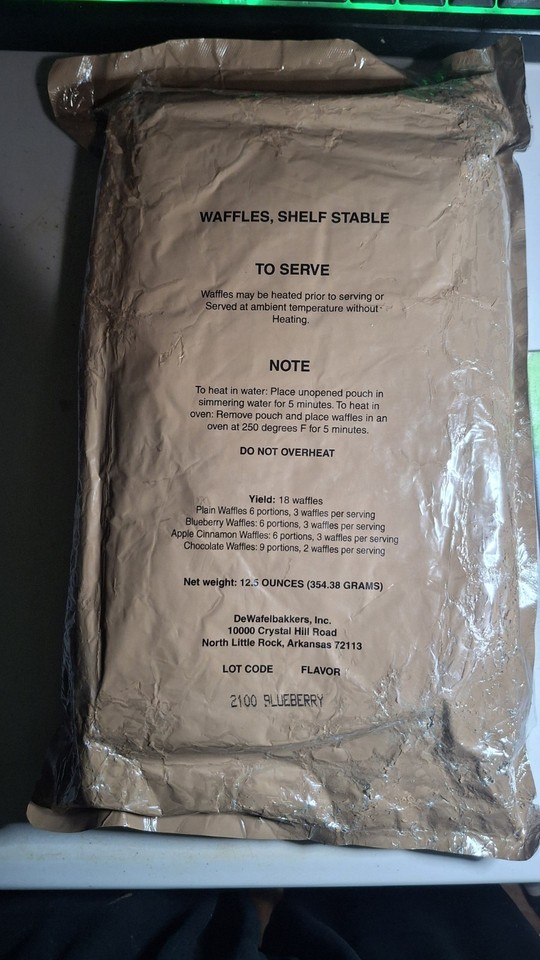 Military MRE Waffles Blueberry | eBay