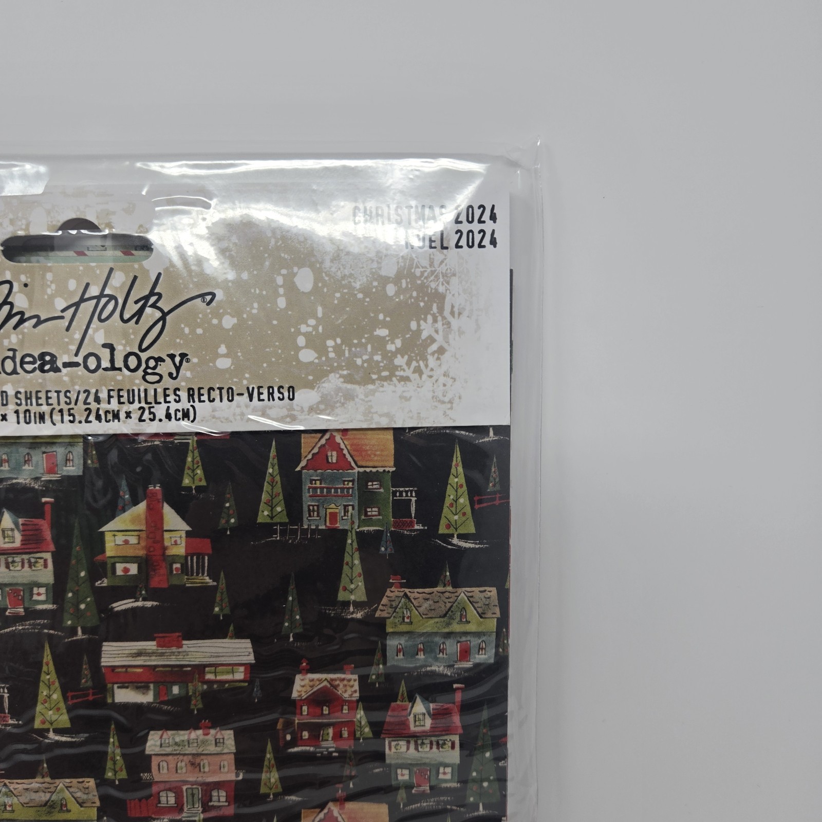 Tim Holtz Idea-ology Christmas 2024 Backdrops Paper Sheets, 6x10