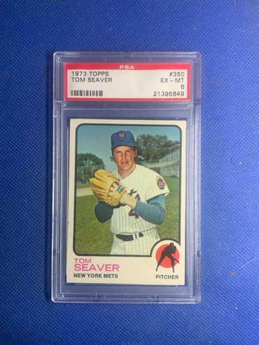 TOM SEAVER 1973 TOPPS BASEBALL CARD #350 PSA 6 EX-MT HOF GRADED METS | eBay