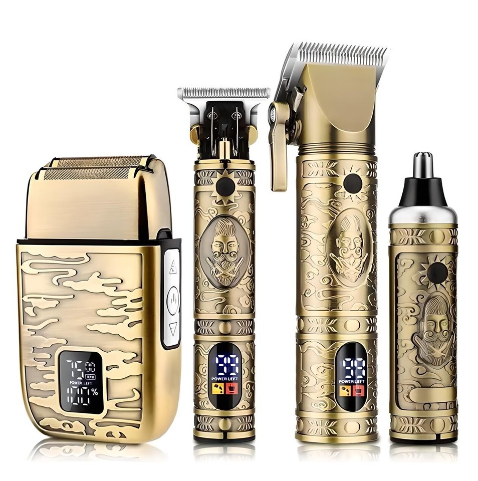 Hair Clipper men Trimmer Cordless Haircut metal body Grooming Kit T ...