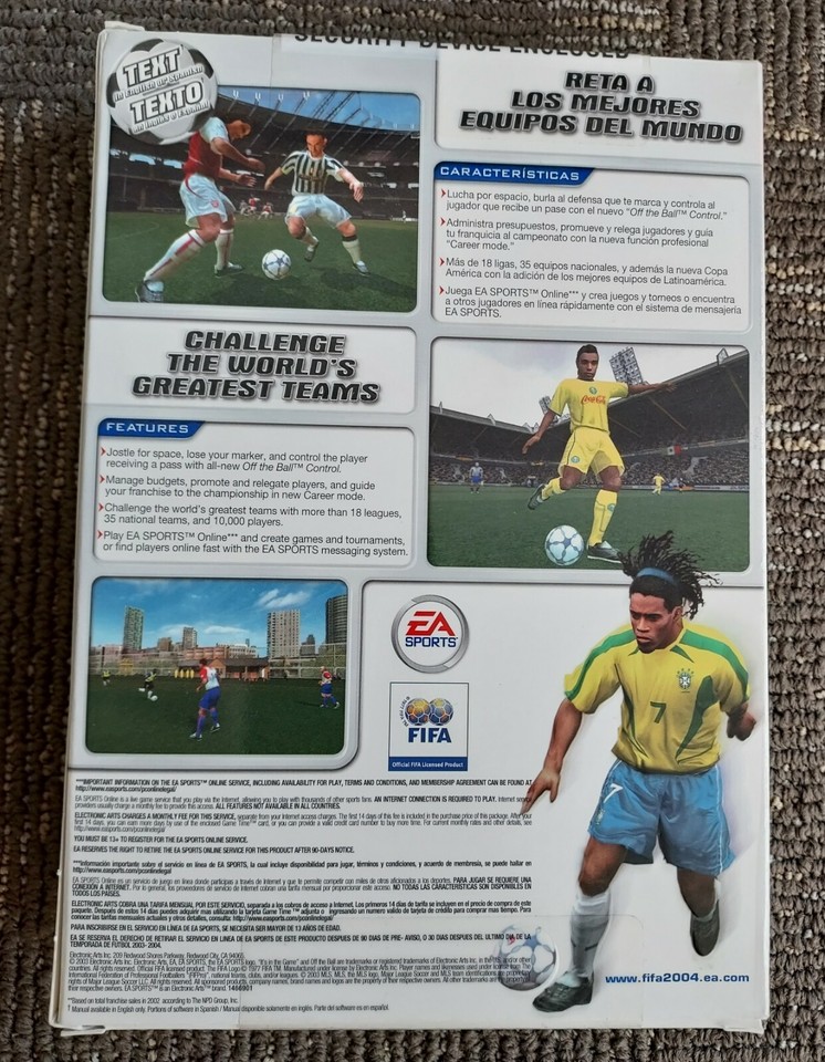 2004 FIFA Soccer EA Sports PC-CD Rom. Sealed Never Opened. It's FiFA ...