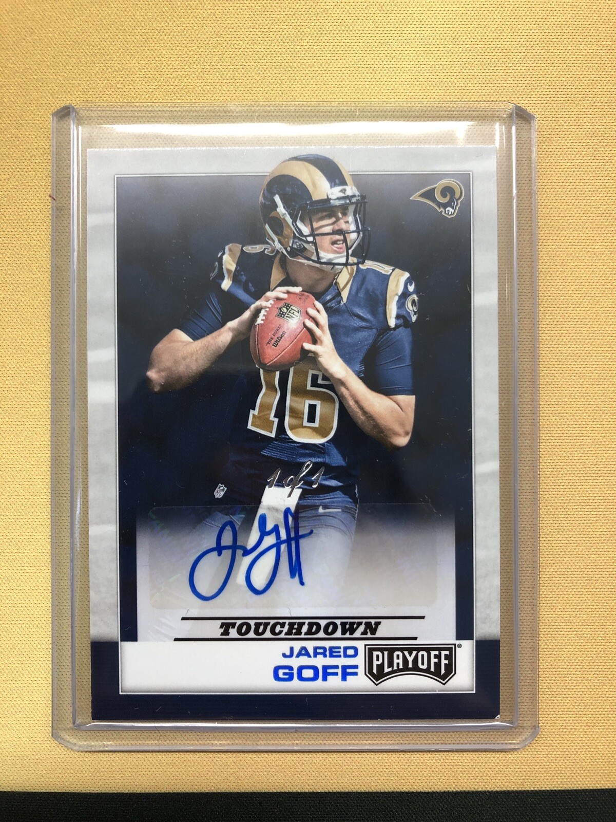 2016 PANINI PLAYOFF JARED GOFF 1/1 RC AUTO ROOKIE AUTOGRAPH SSP LIONS ...