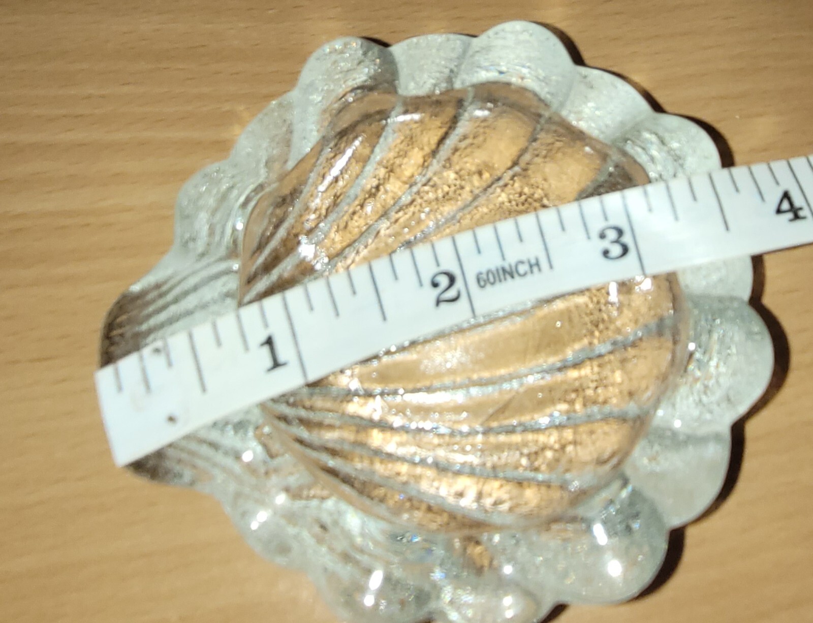Set of 2 Vintage Clear Sea Shell Glass Condiment Dishes Excellent Shape ...