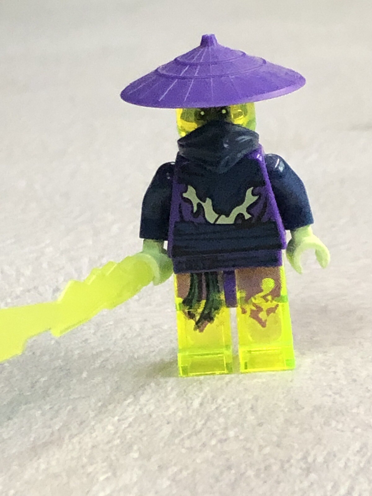 LEGO Minifig Minifigure Ghost Ninja Ninjago Ghost Warrior Cowler 70732 ...