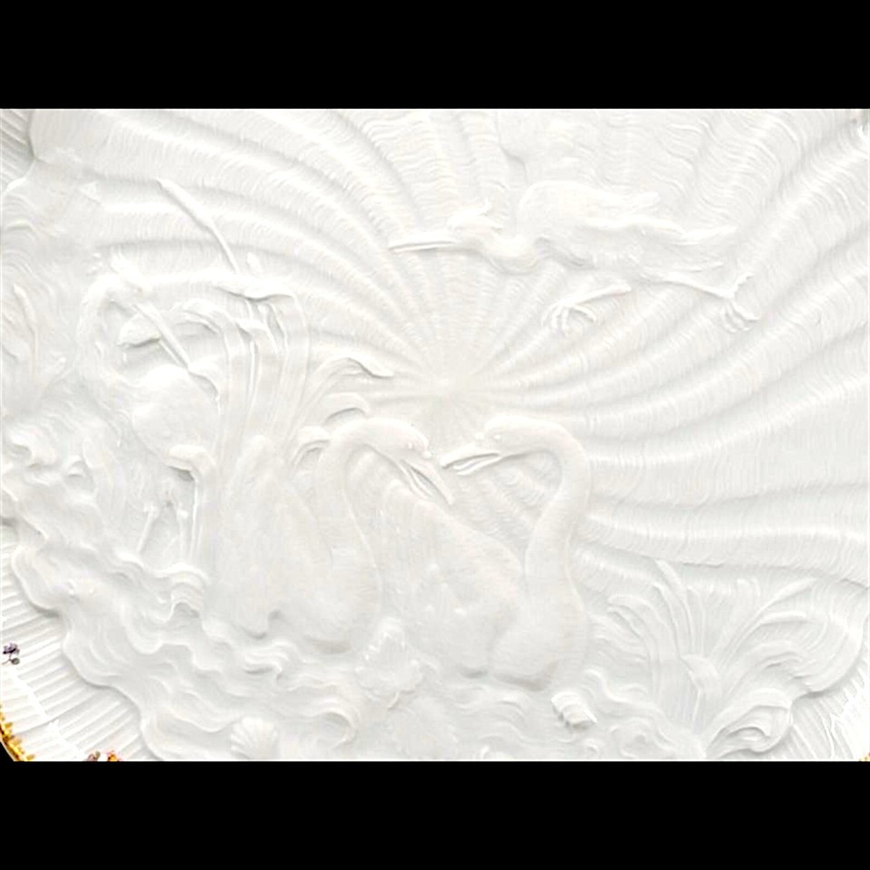 MEISSEN Porcelain Swan Service 12" Serving Plate Circa 2017 Made in ...