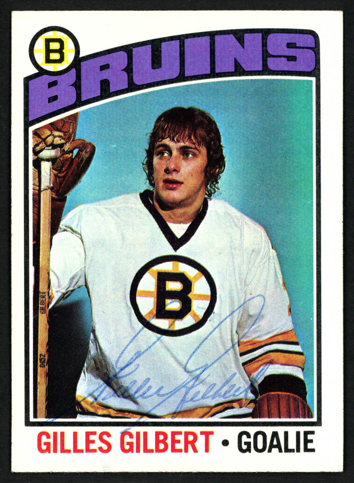 Gilles Gilbert Autographed Signed 1976-77 Topps Card #255 Boston Bruins ...