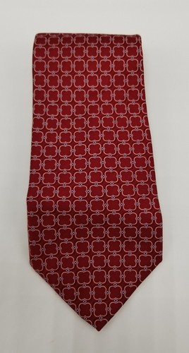 STUART HUGHES Mens Necktie Red White Blue Geometric Design Silk New | eBay