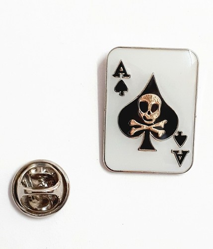 Ace Of Spades Cards Novelty Metal Enamelled Pin Badge Lapel /Hat Badge ...