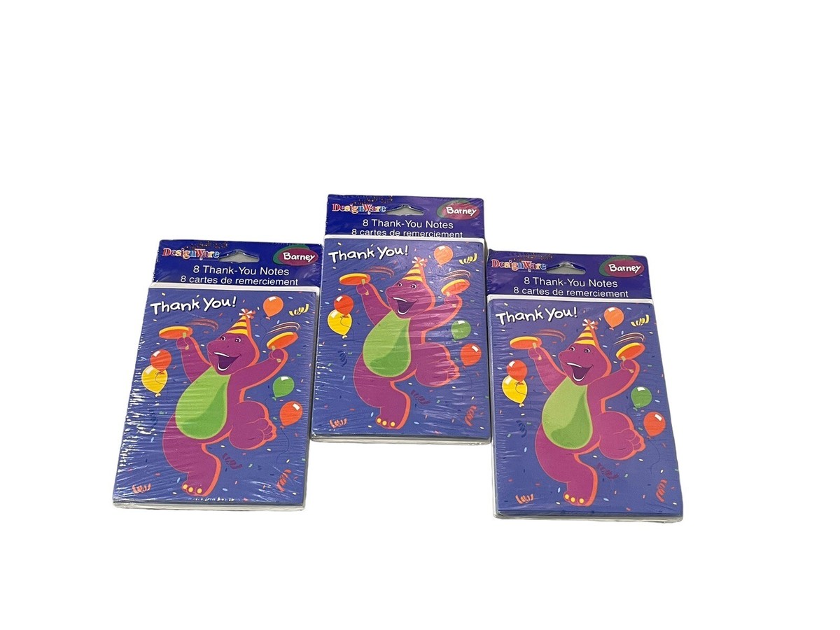 Barney Birthday Thank You Cards Amazon.com: Barney Purple Dinosaur