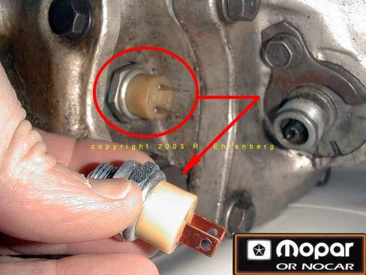 for Mopar A833 4-speed Improved Design Backup Reverse Lamp switch ...