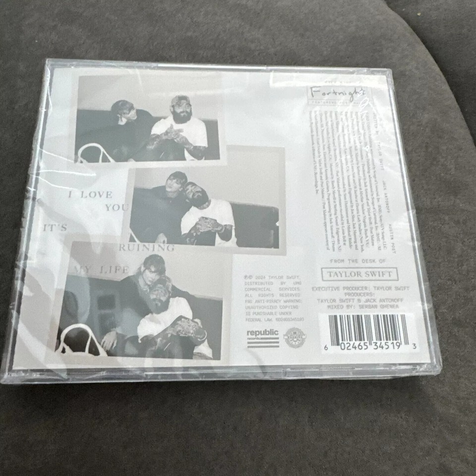 Taylor Swift Fortnight (ft. Post Malone) CD Single TTPD IN HAND SEALED ...