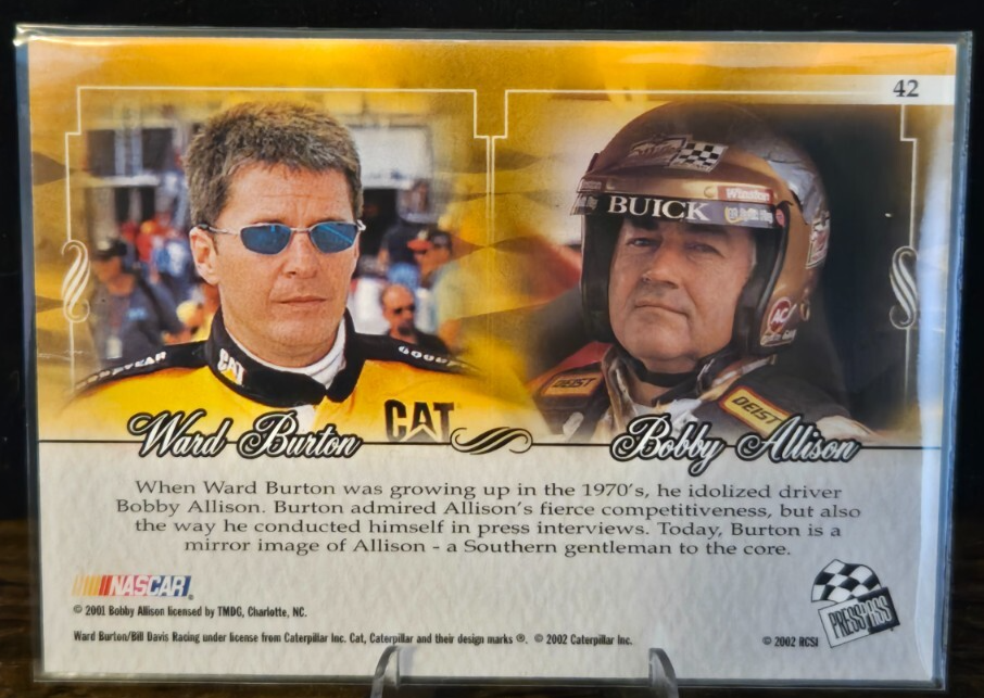 Press Pass - 2002 - Ward Burton - #42 NASCAR - VIP - Card | eBay