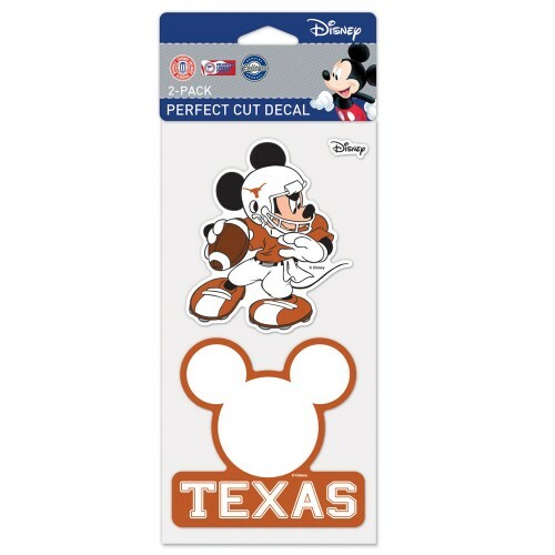 TEXAS LONGHORNS MICKEY MOUSE DISNEY 2 PIECE PERFECT CUT DECAL SHEET 4 ...