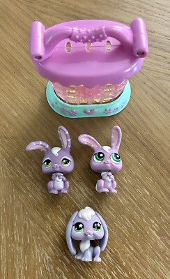 Littlest Pet Shop LPS Authentic Purple Bunnies #648 #828 #828 | eBay