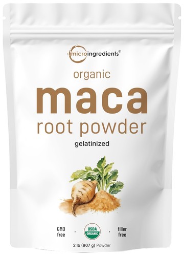 Organic Maca Root Powder 2 Pound Gelatinized for Better Absorption Rich ...