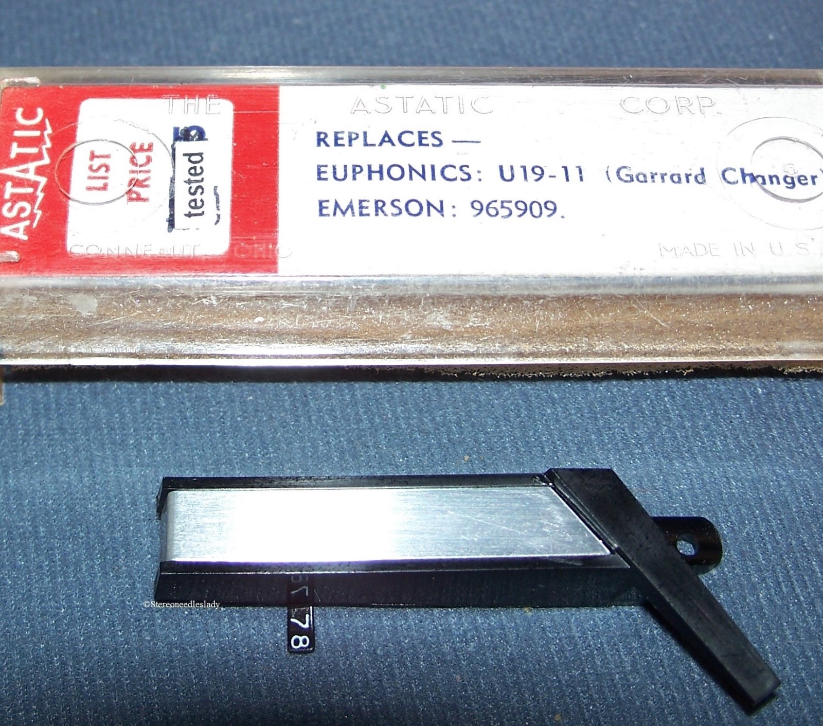 ASTATIC 738d PHONOGRAPH CARTRIDGE NEEDLE Garrard Euphonics U19-11 ...