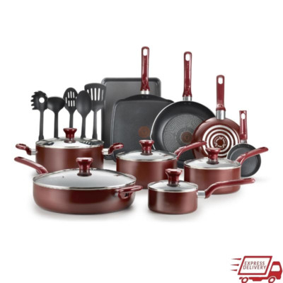 Nonstick 20 Piece Cookware Set Easy Care Pots & Pans Cooking Essentials ...