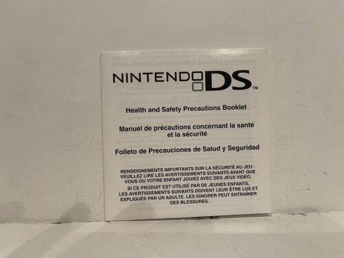Safety Precautions 88575D Nintendo 3DS INSERT ONLY Original Authentic ...