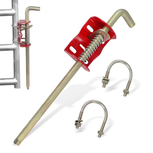 Rural365 Farm Gate Anchor Cane Bolt 18in Spring-Loaded Gate Drop Rod ...