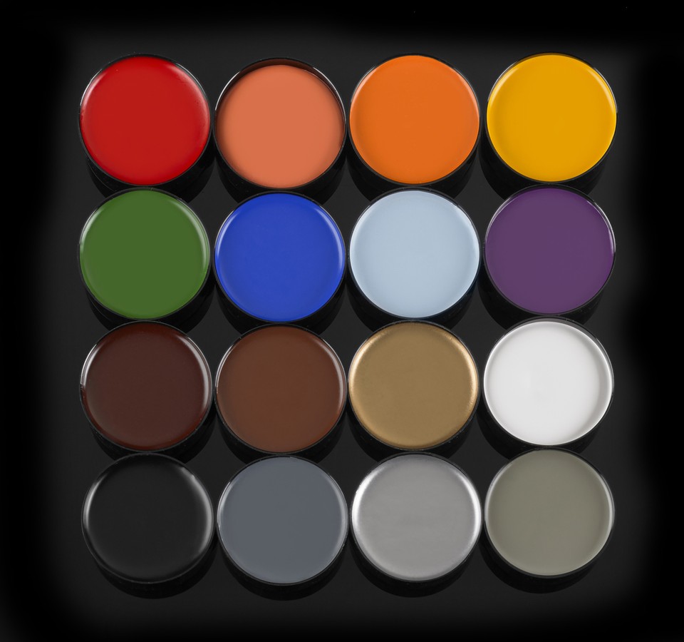 MEHRON COLOR CUP CUPS CREAM CREME CLOWN FOUNDATION MAKEUP MARDI GRAS ...