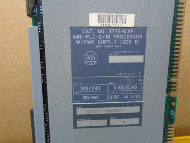 1772-LXP /B Allen Bradley Mini-PLC-2/16 Processor with Power Supply ...