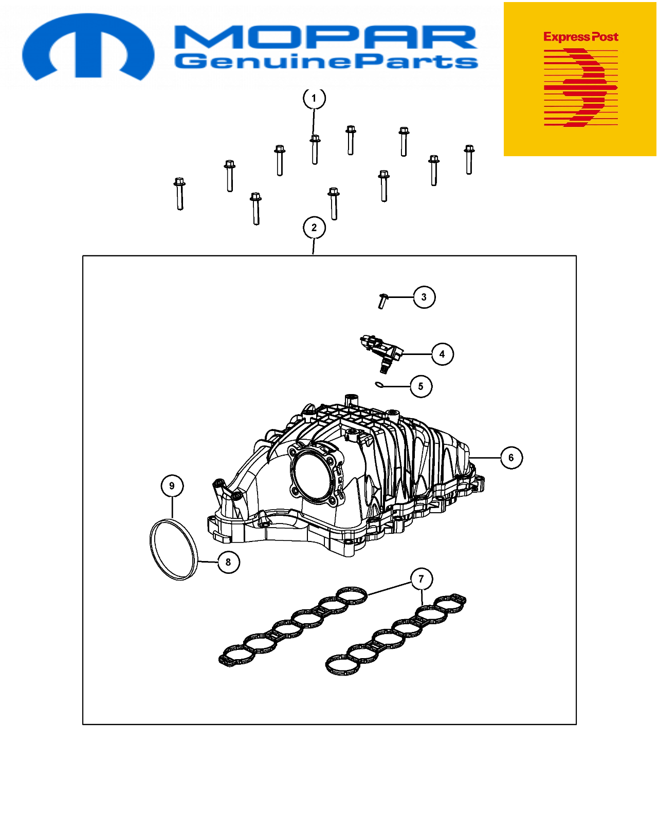 Genuine Mopar Intake Manifold + Swirl Motor Jeep Grand Cherokee 13-20 ...