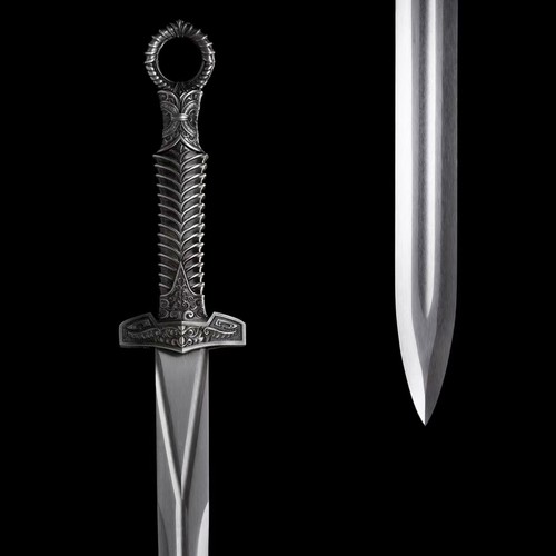 Alloy Handle Ring Head Sword Saber Chinese KungFu Jian Sharp WuShu Dao ...