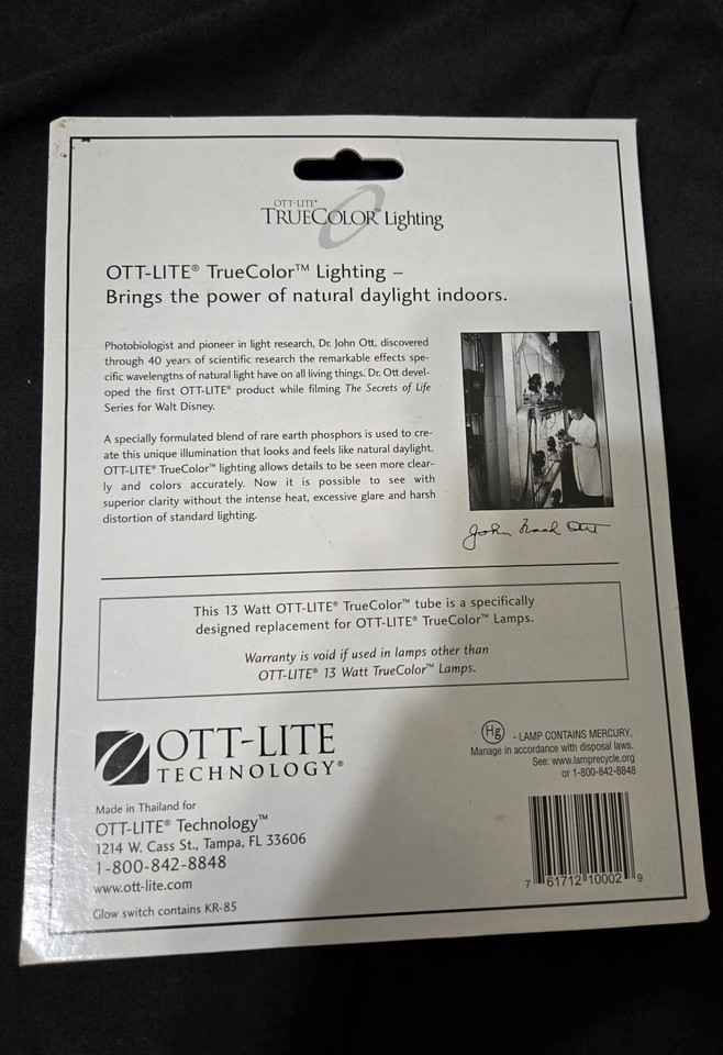 OTT-LITE® 13W TrueColor™ Replacement Tube Bulb OLPL13TC – Natural ...