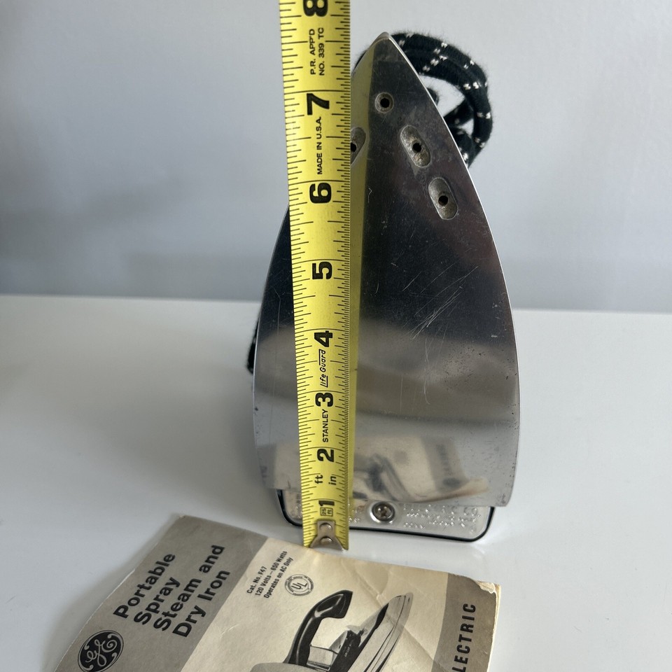 Vintage General Electric GE Travel Spray Steam & Dry Iron ~Model F47 ...