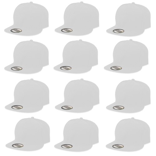 12Pcs Baseball Cap Men Plain Solid Snapback Hats Classic Hip Hop Hat ...