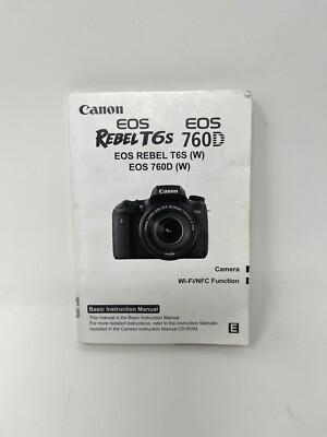 CANON EOS REBEL T6S (W) Basic Instruction / User Manual. Excellent condition | eBay