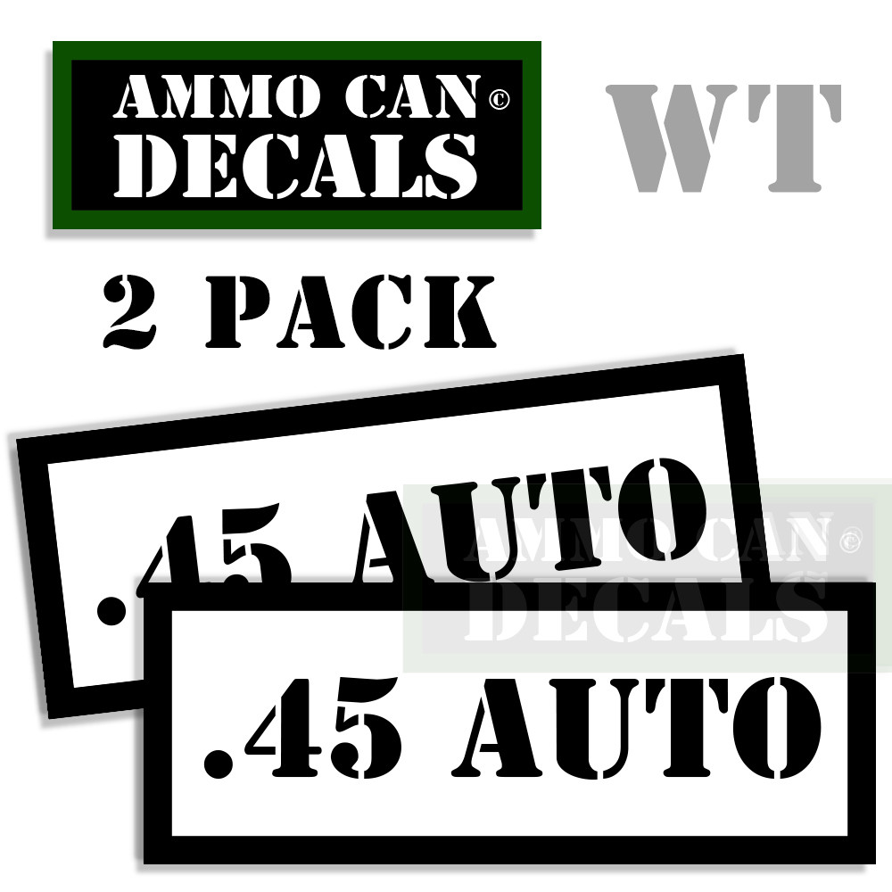 Ammo Can Labels 45 AUTO Ammunition Case Stickers Ammo Can Decals 4 pack ...