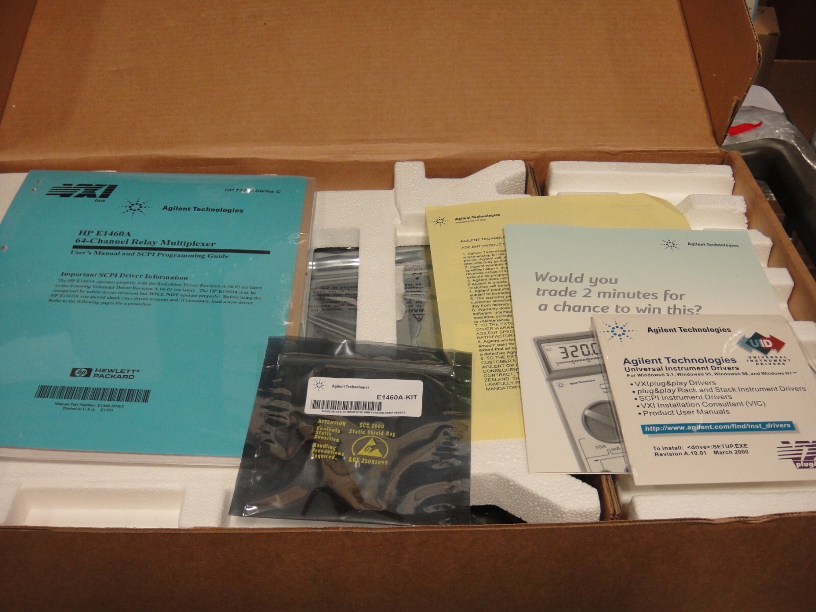 Agilent E1460A with E1460-80011 64 channel cards open box new pictured ...