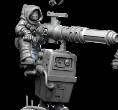 Jawa Weapons Crew Gonk Star Wars Legion compatible Resin Miniatures Foe ...