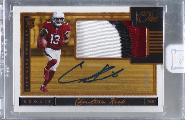 2018 Panini One - Rookie Patch Autograph Bronze #19 Christian Kirk /49 ...