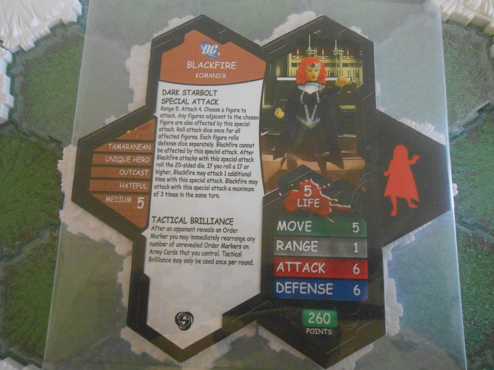 Heroscape Custom Blackfire Double Sided Card & Figure w/ Sleeve DC Teen ...