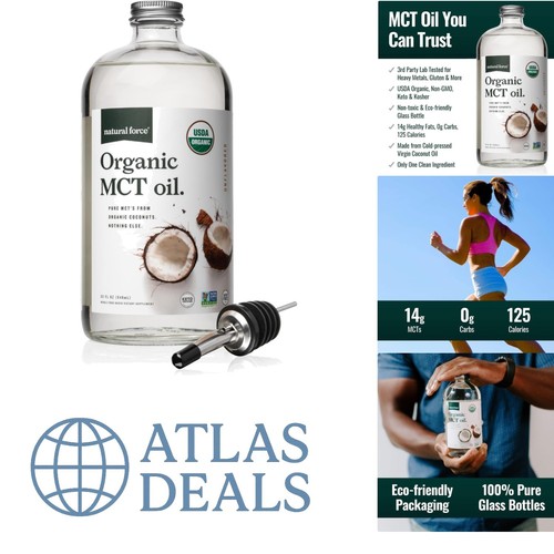 Versatile Organic MCT Oil - Quality Cooking Oil for Keto Lifestyles, 32 ...