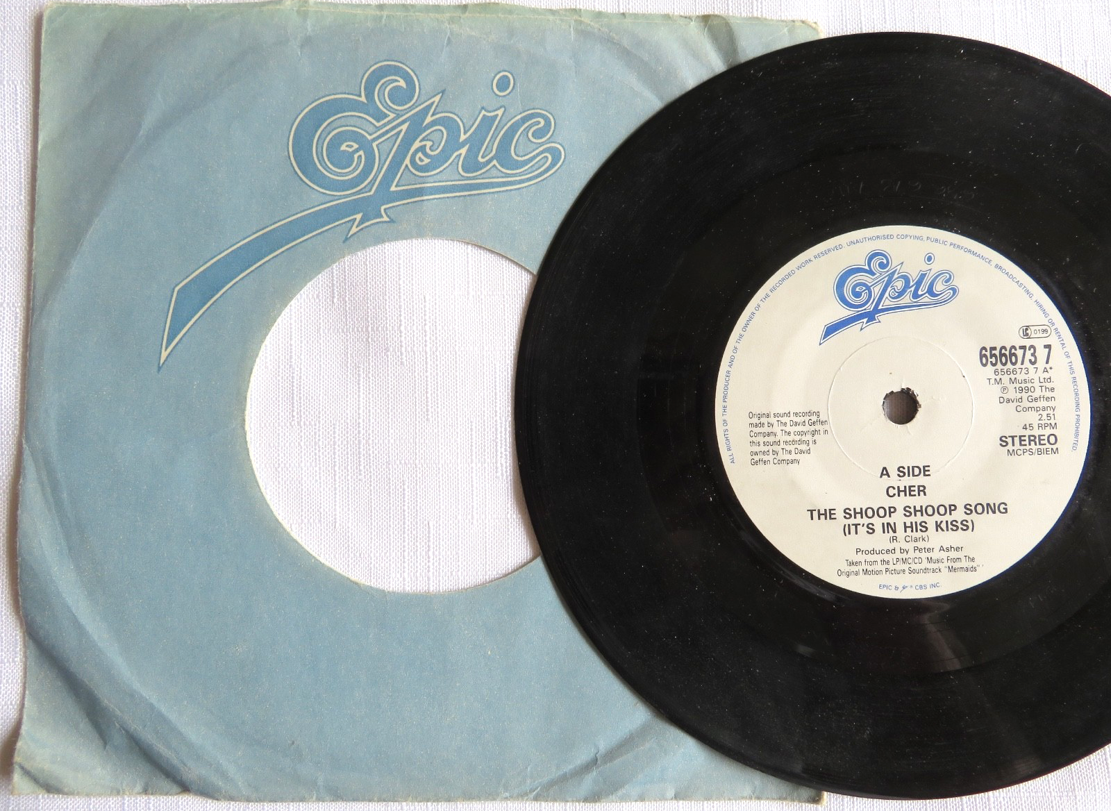 Cher – The Shoop Shoop Song (It's In His Kiss) 656673 7 VINYL NEAR MINT ...