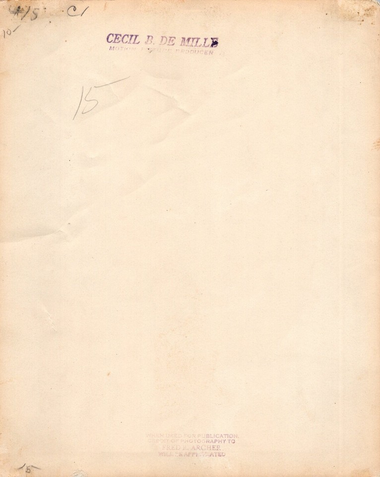 Cecil B. DeMille - Handsome Film Director - Vintage Fred R. Archer ...