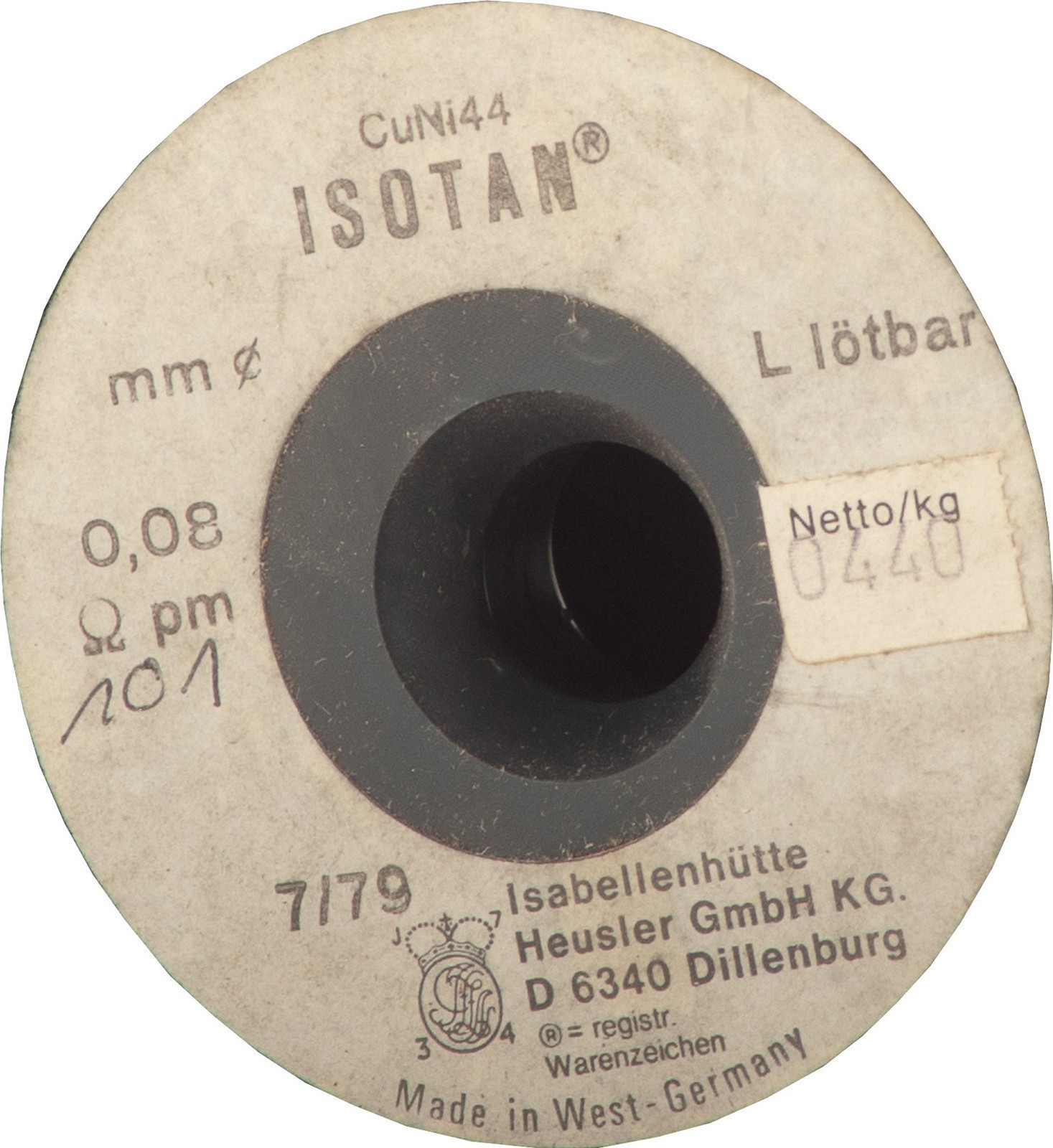 0.08 mm 40AWG 101 Ohm LOT OF 10 m ISOTAN (CONSTANTAN) RESISTANCE WIRE ...